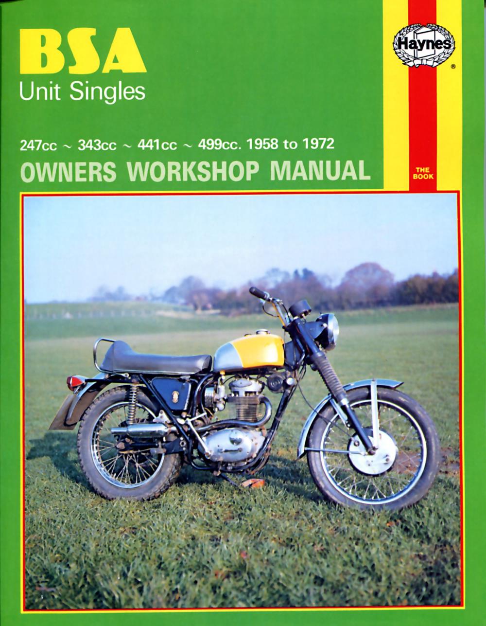 Manual Haynes for 1971 BSA Goldstar 250 (247cc) for sale online | eBay