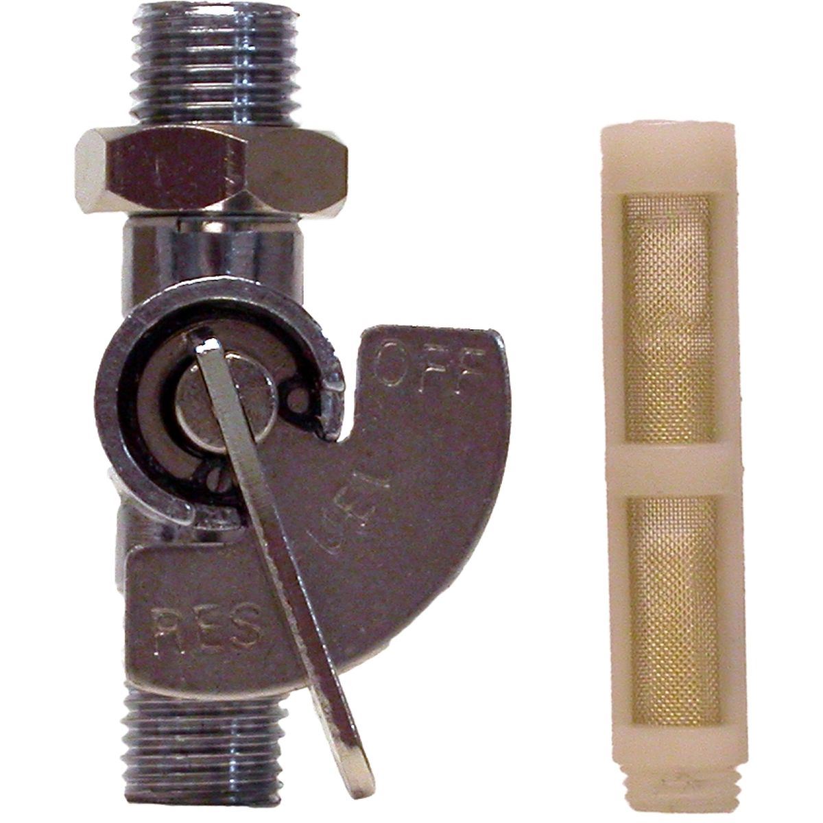 Fuel/Petrol Fuel Tap 1/2' Chrome On/Off with nut, no reserve pipe | eBay