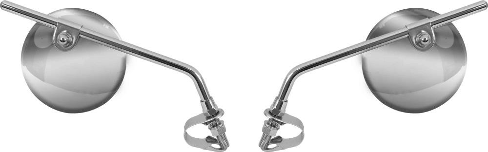 Mirrors 10mm Chrome Round Left and Right Clamp-on (Pair) | eBay